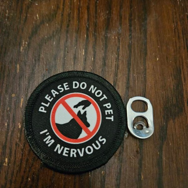 Nervous Dog Patch | Ask to Pet Patch | Dog Vest Patches | Hook Fastener ...