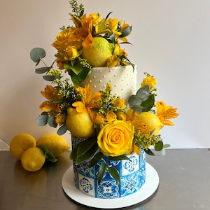 Cake Icing Blue Tile Template Italy Blue Tile Cake Icing Image Bay ...