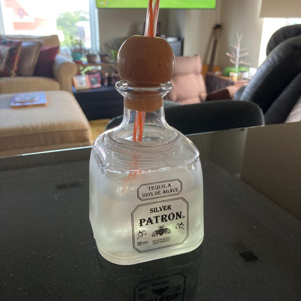 Patron Replica Reusable Bottle With Rainbow Cork and Stickers. Patron ...