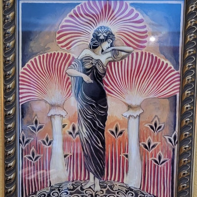 Dryad Forest Nymph Goddess Pagan Psychedelic Art 11x14 Print - Etsy