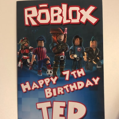 Roblox Personalised Birthday Card - Etsy UK