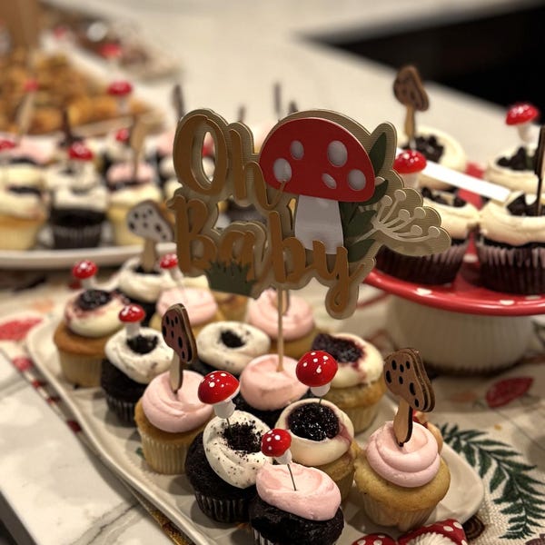 Mushroom Birthday Banner ~ Happy Birthday Banner ~ Mushroom First ...