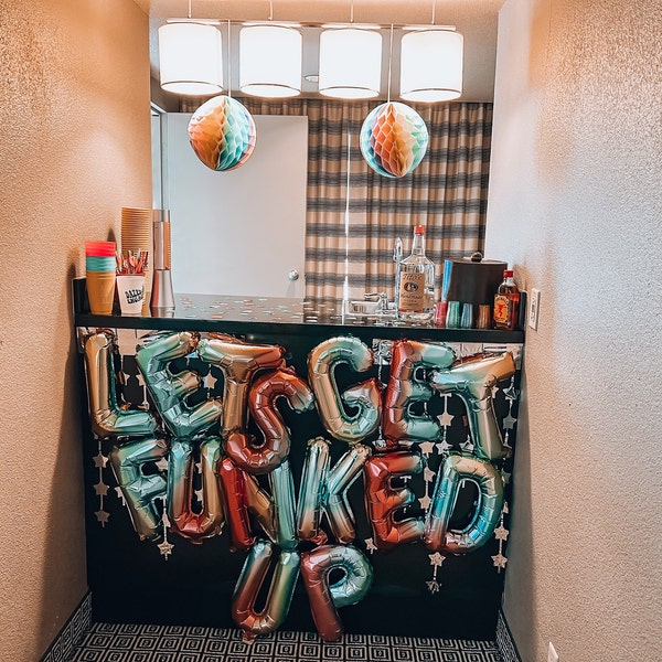 Lets Get Funked up Balloon Banner Groovy Decor Last Disco Bachelorette ...