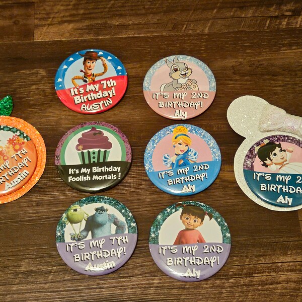 Haunted Mansion Birthday Buttons-disney Birthday Buttons-disney ...