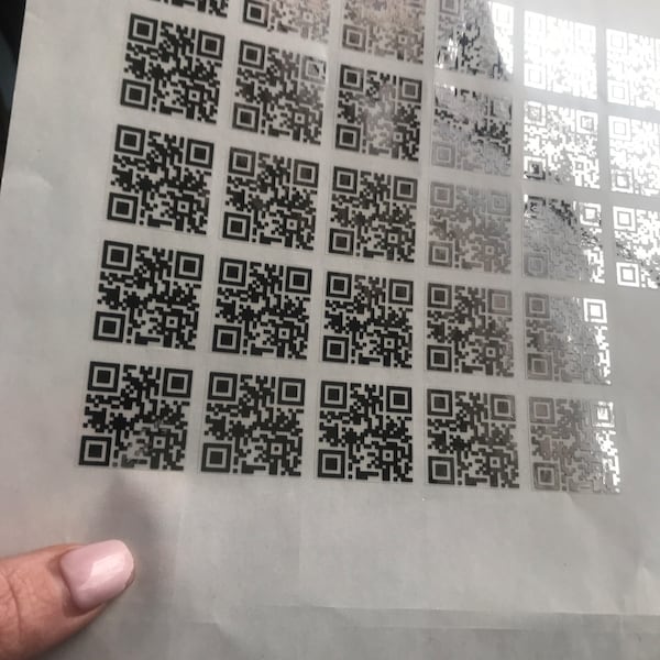 Clear QR Code Sticker Metallic Foil Business QR Code Social Media QR ...