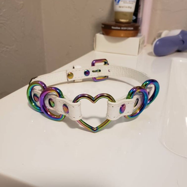 Gunmetal - Bone Ring Slip Chain / Fidget Choker/collar - Etsy