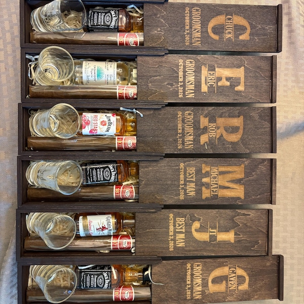 Personalized Wooden Groomsmen Proposal Box: Engraved Gift Box - Etsy