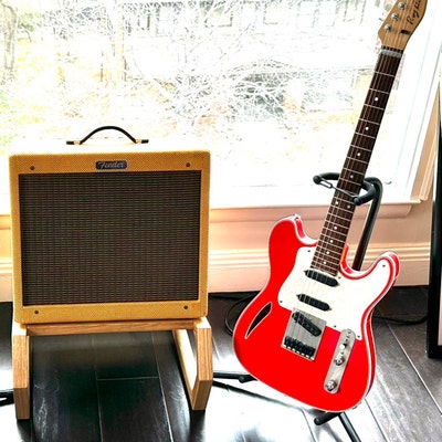 Lakefront Deluxe Amp Stand, Custom Made Solid Wood Guitar Amplifier ...