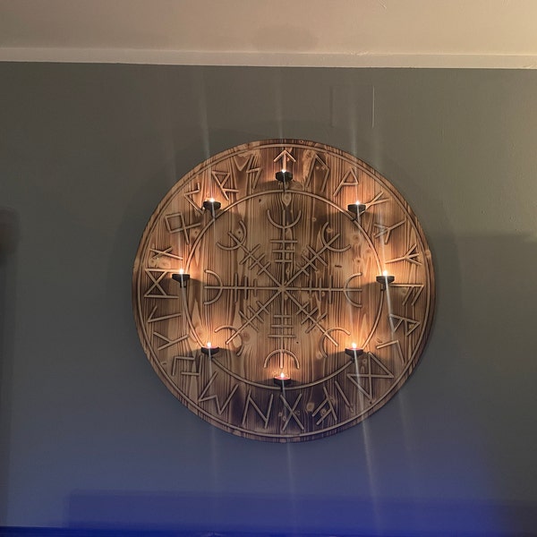 Vegvisir Altar Scheibe Holz Wikinger Pagan Geschenke Schrein Dekoration ...