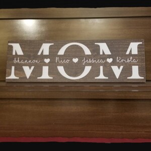 Mom Sign With Kids Names, Mothers Day Gift, Personalized Gift for Mom ...