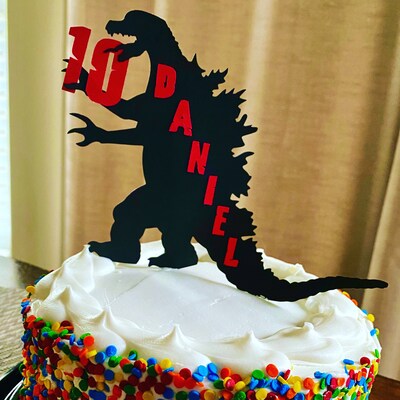 Godzilla Centerpiece Picks/ Godzilla Cake Topper / Dinosaur Party READY ...