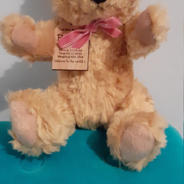 Personalised New Baby Teddy Bear | New Baby Gift | New Born Teddy ...