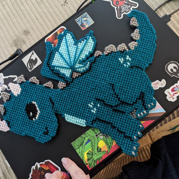 Blue Dragon Wall Hanging-plastic Canvas Pattern-pdf Download - Etsy