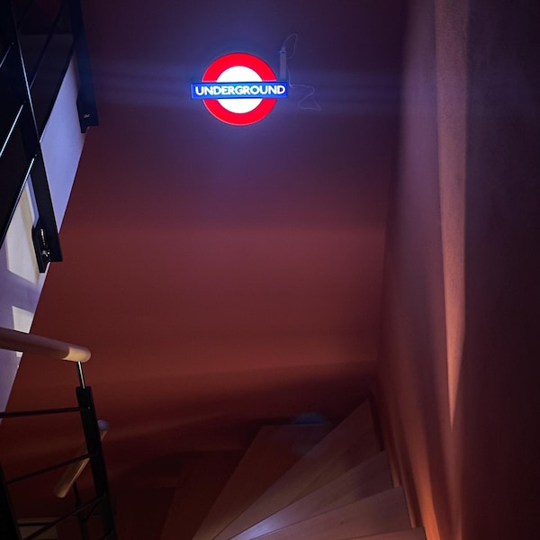 Mini Underground Lightbox 5 Inserts – London Tube LED Light, Wall Decor ...