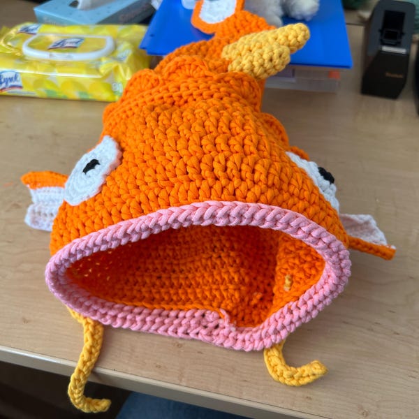 CROCHET PATTERN - Little Useless Fish Slouchy Hat - Magikarp Hat ...