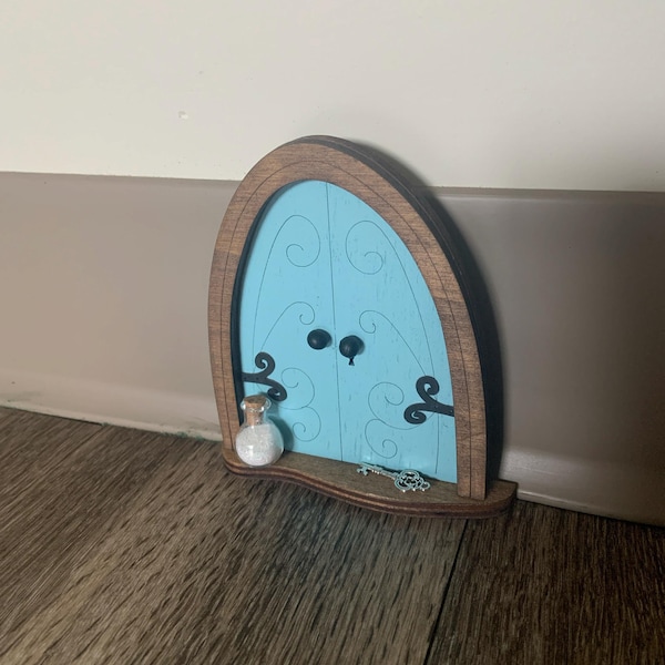 Fairy Door 'emma' in Blue | Blue Fairy Door | Fairy Door for Tree ...