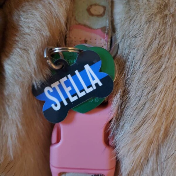 Thin Blue Line Police Dog Tag - TBL 2 Sided - Back the Blue - Custom ...