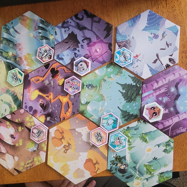 Casting Shadows Hex Tile Reference Stickers, KSE Ice Storm and Molten ...