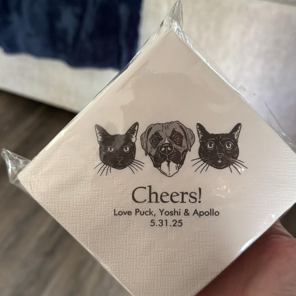 Personalized Handwritten Note Napkins, Custom Love Note Handwriting ...