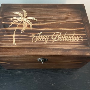 USMC Memory Box for Marines and Veterans, A Large Wooden Box ...