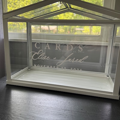 Custom Card Box Vinyl Decal Sticker for Wedding Cards and Gifts Table ...