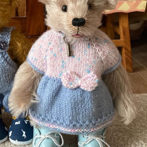 Basic Doll Knitting Pattern 33cm 13 Inch Doll Body Base Worked Flat on ...