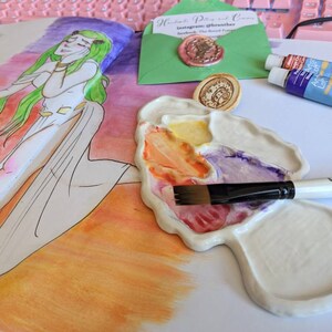 Morel Mushroom Paint Palette Handmade Ceramic ready to | Etsy