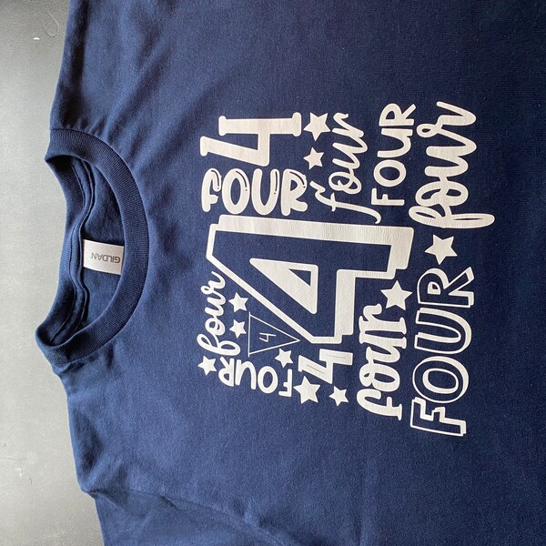 Number 4 Birthday Svg, Four Svg, Four Year Old Svg, Fourth Birthday Svg ...