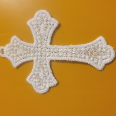 Cross Lace Embroidery Design, Cross FSL Free Standing Lace Machine ...