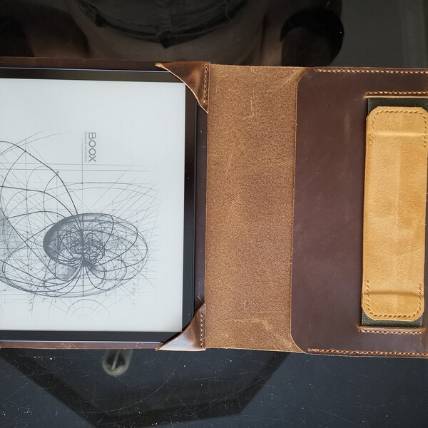 Personalized Distressed Leather Onyx Boox Note Nova 3 Tablet Case , All ...