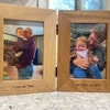 Personalised Solid Oak Double Photo Frame / Personalized Two Aperture ...