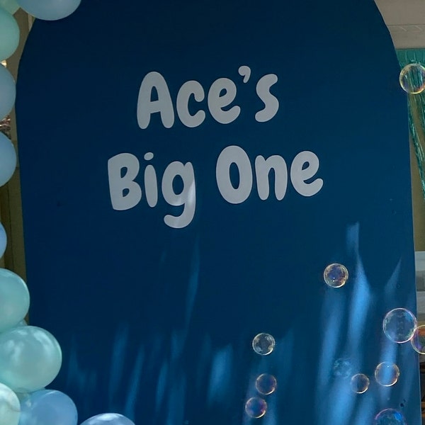 Turns One Decal - Happy Birthday Party Backdrop - Birthday Party Decor ...