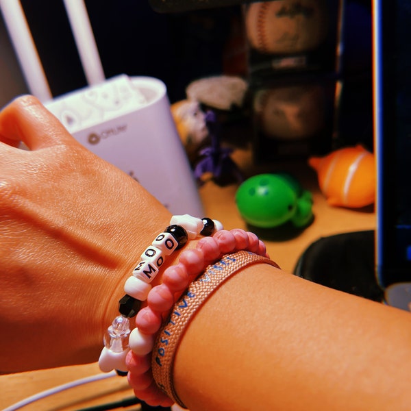 Moo Beaded Bracelet | Cow Aesthetic | Kandi Bracelet | Y2K Bracelet ...