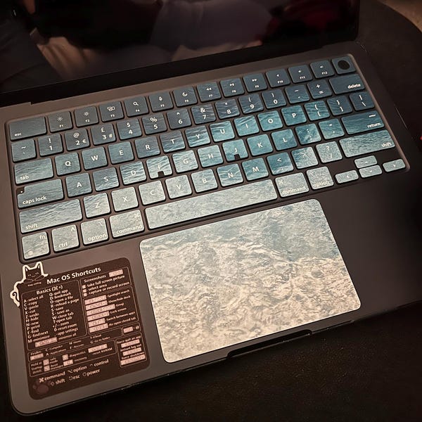 Rainbow Apple MacBook Decal Retro Apple Logo MacBook Sticker GLOWING ...