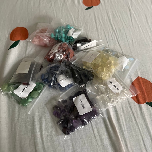 1oz (30g) Crystal Chip Bags, Gemstone Chip Bags - American Seller - - Etsy