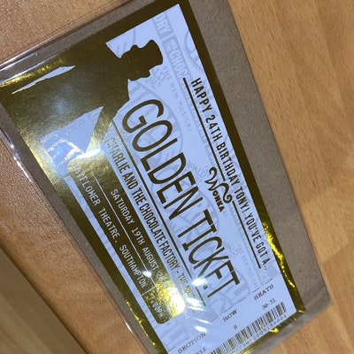 Personalised Ticket, Foil Concert Ticket, Tickets Gift, Golden Ticket ...