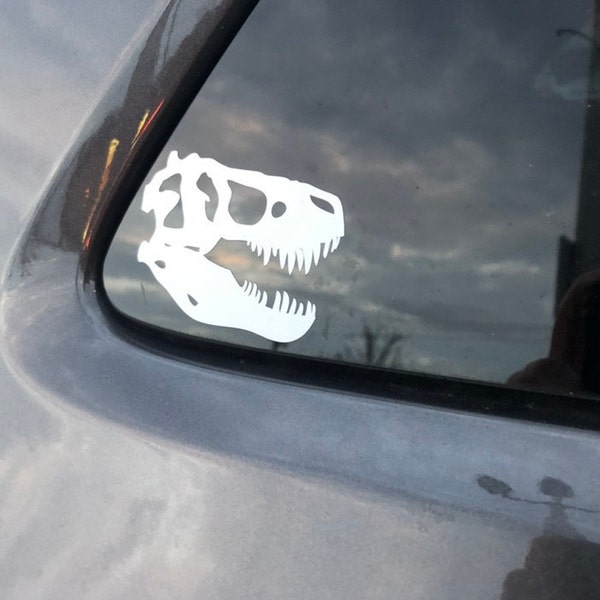 Dinosaur Skull Decal, T Rex Skull Vinyl Decal, T Rex Skull, Dinosaur ...