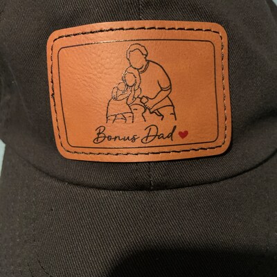 Custom Kids Name Papa Hat, Personalized Dad Hat, Leather Patch Hat, Dad ...