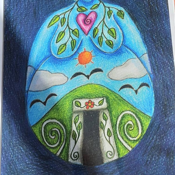 Earth Goddess Greeting Card, Mother Earth Card, Pagan Greeting Card ...