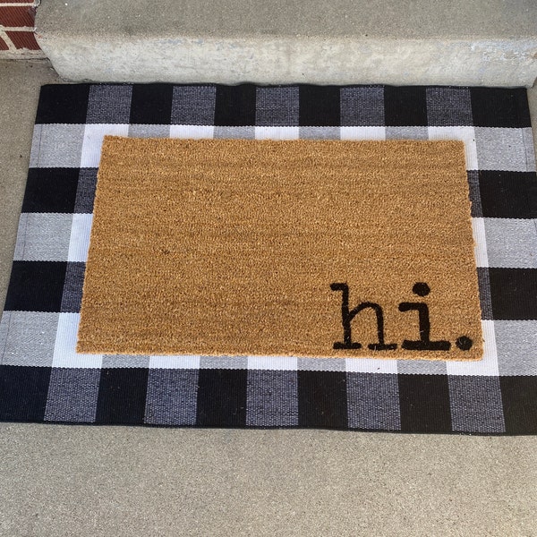 Hi | Welcome Mat | Hello | Doormat | Gift Ideas | Coir | Welcome ...