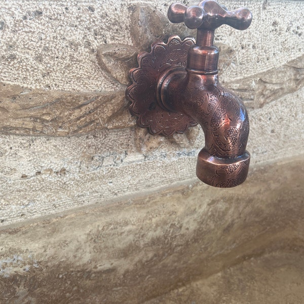 Moroccan Single Hole Wall Mounted Bath Faucet, Traditional Moroccan ...