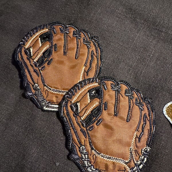 Baseball Glove Chenille Patch: Iron-on DIY Hat Patch (3") - Etsy