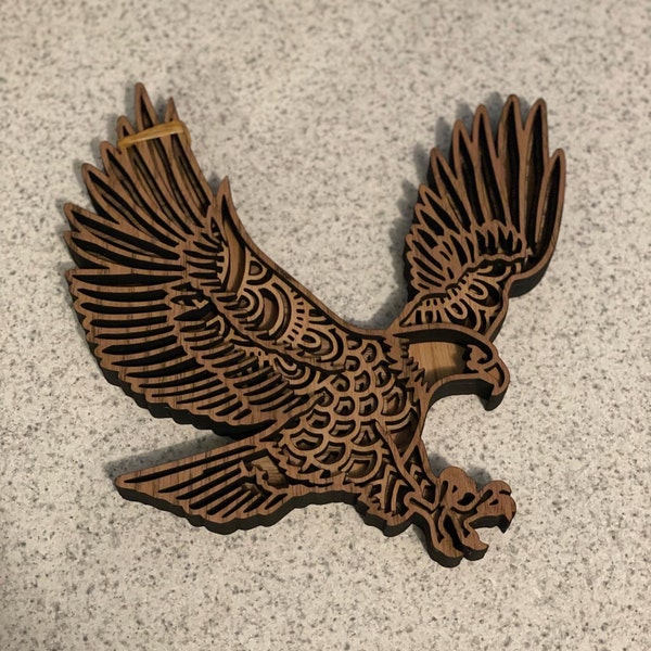 Eagle Model Multi Layer Mandala Laser Cut File, Commercial Use, Wall ...