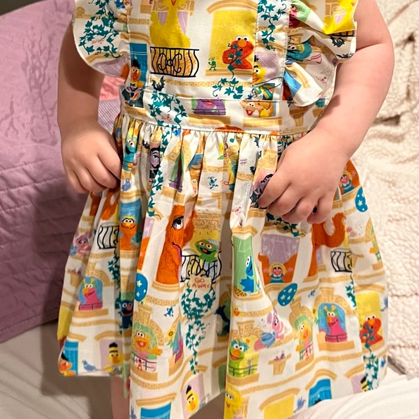 Sesame Street Inspired Dress FREE SHIPPING Made to Match Vintage Romper ...