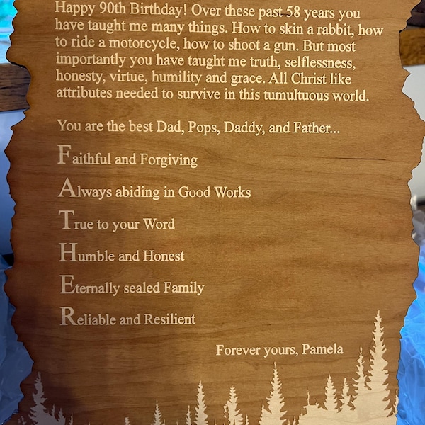 Engraved Maple Poem - Custom Love Letter - Personalized Wood Plaque ...