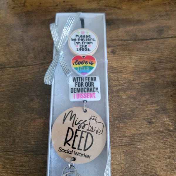 Personalized Engraved Acrylic Name Tag, Magnetic Name Badge, Substitute ...