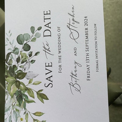 Wedding Invitations Personalised, Evening Reception Invitation, Day ...