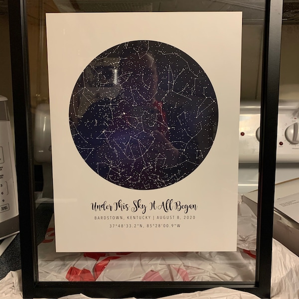 DIGITAL DOWNLOAD - Custom Star Map, Constellation Chart, Map of the ...