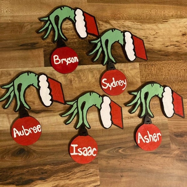 Grinch Hand-christmas Bulb Shape | Multiple Sizes | Laser Cut Shapes ...