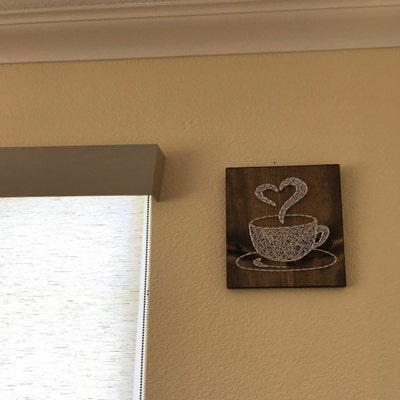 Coffee String Art, Coffee Cup String Art, String Art Coffee Cup, Coffee ...